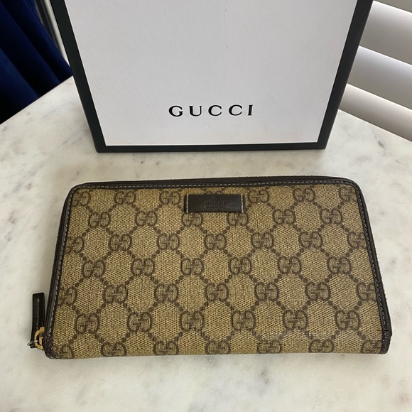 Gucci | Bags | Gucci Canvas Pvc Long Wallet | Poshmark